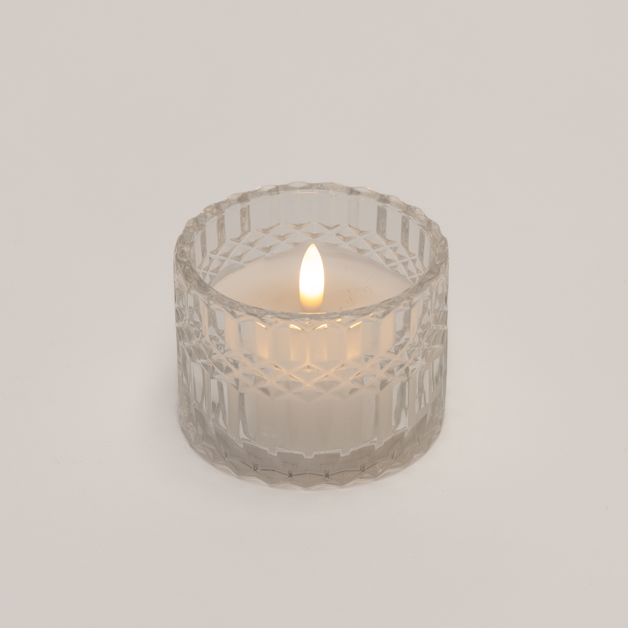 Clear Deco-cut Glass Candle – Stellar Haus