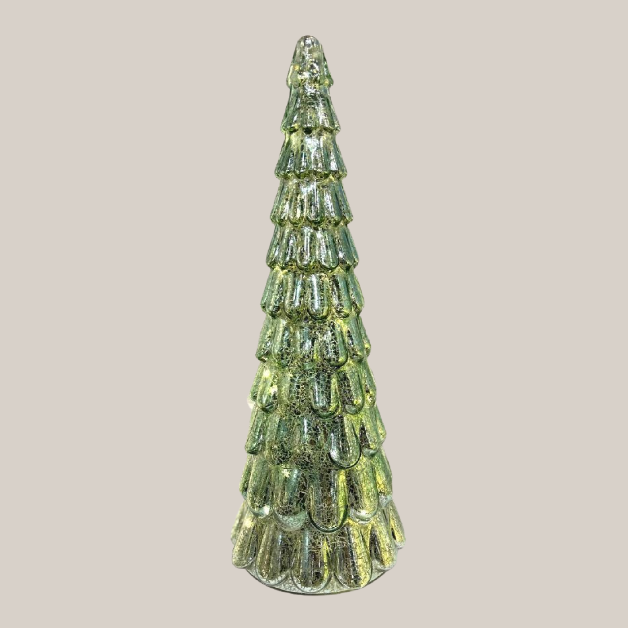 42cm Frost Drop Glass Tree in Light Green – Stellar Haus