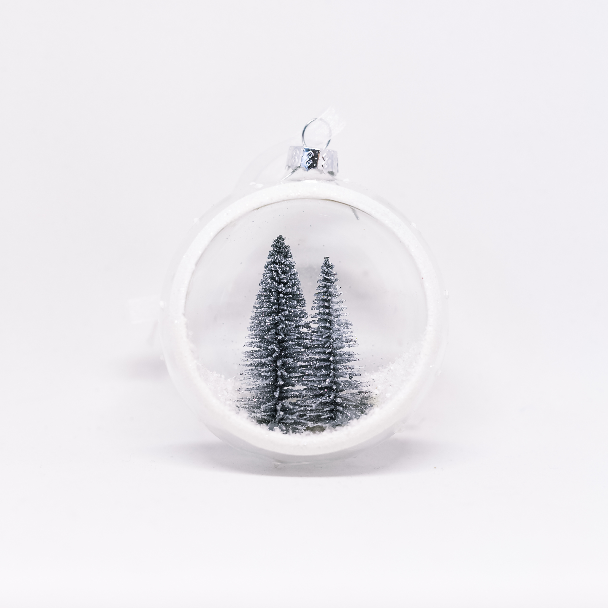 Open Globe with Silver/Green Tree – Stellar Haus