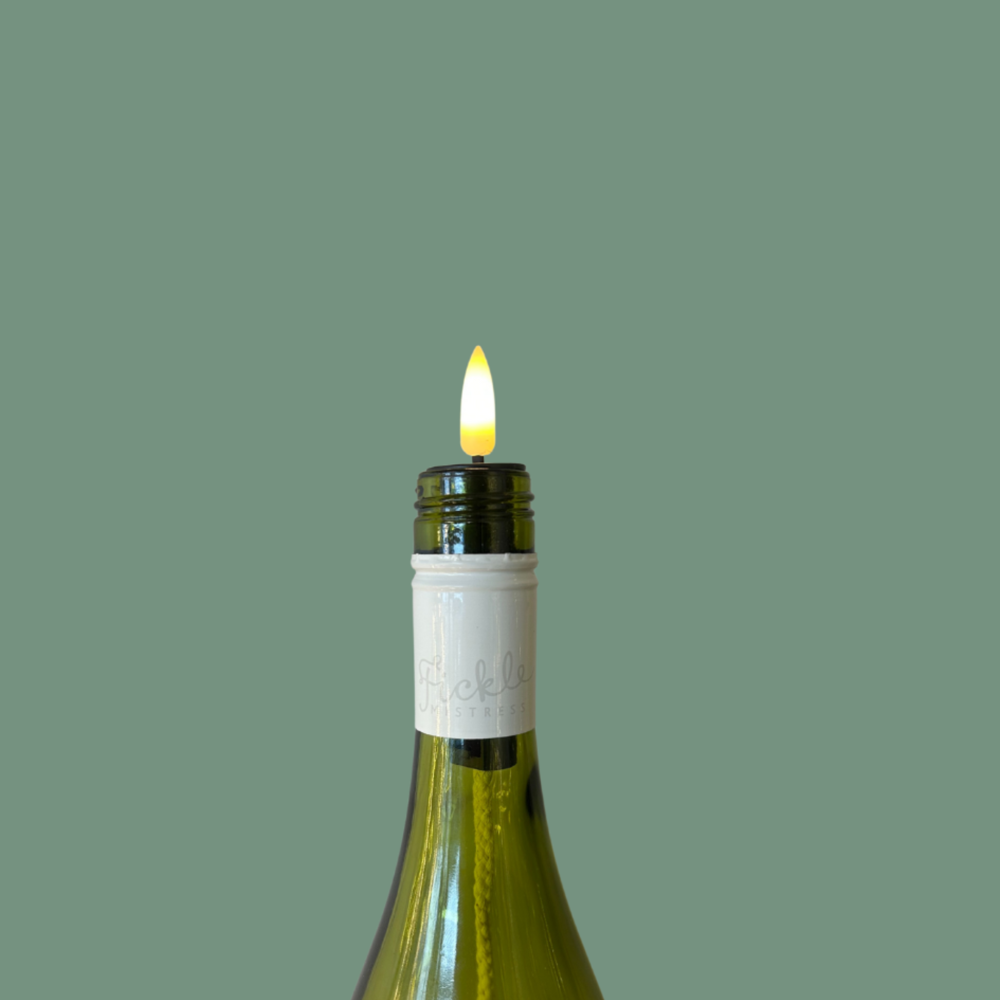 Bottle Flame with Wick in Gold – Stellar Haus