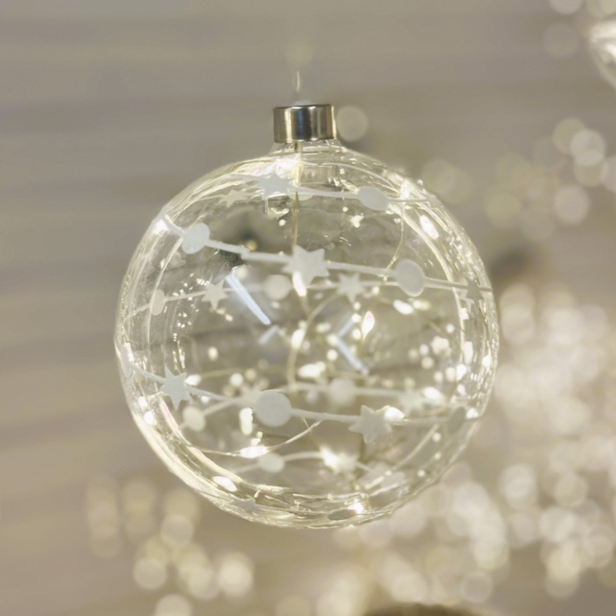 Sparkly Hanging Glass Sphere – Stellar Haus